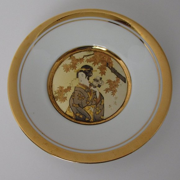 The Hamilton Collection | Art | Japanese Floral Calendar Chokin Plate ...